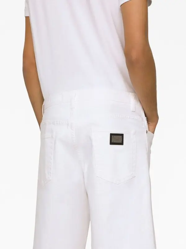 Dolce & Gabbana Logo-plaque Denim Shorts