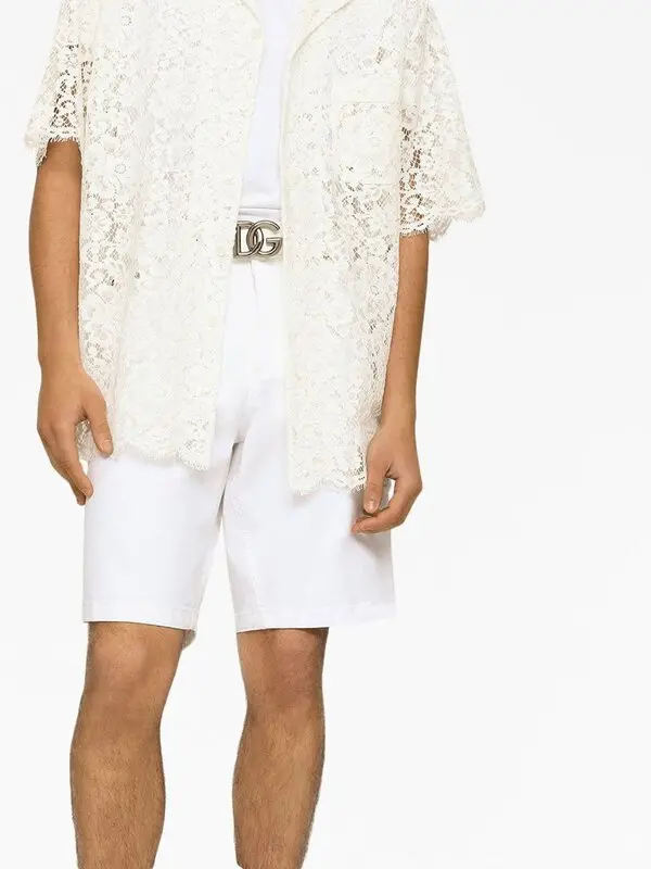 Dolce & Gabbana Logo-plaque Denim Shorts