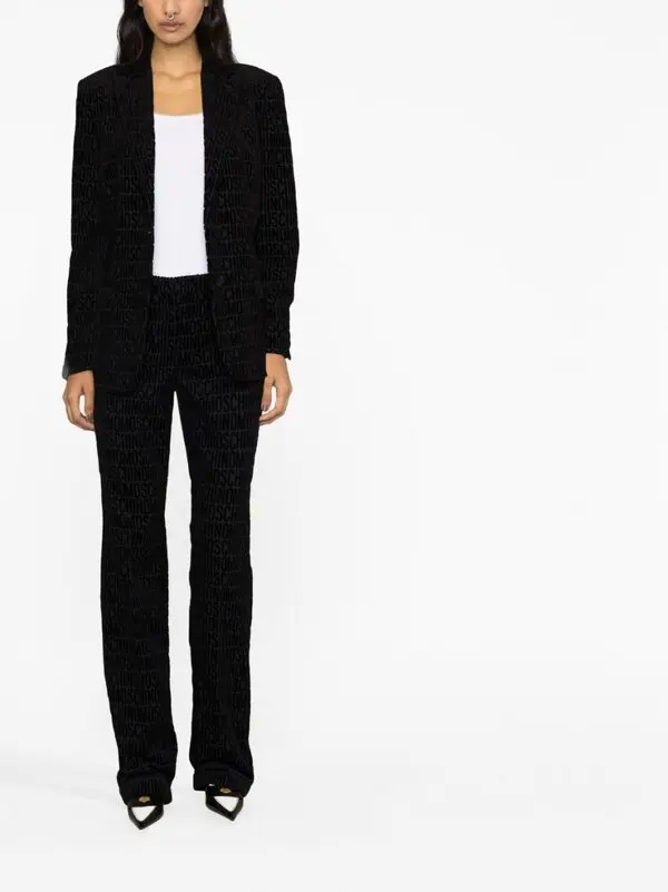 Moschino Monogram-print Tailored Trousers