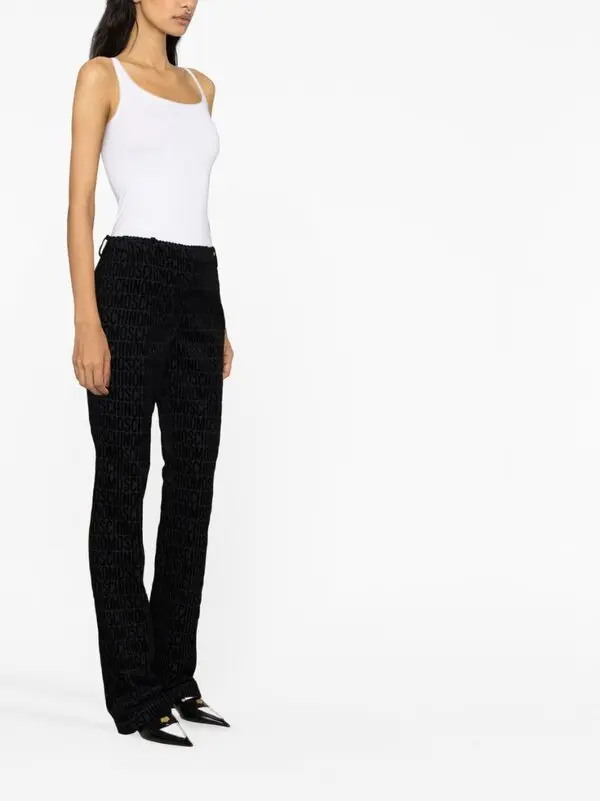 Moschino Monogram-print Tailored Trousers