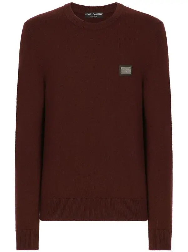 Dolce & Gabbana Logo-plaque Wool Jumper