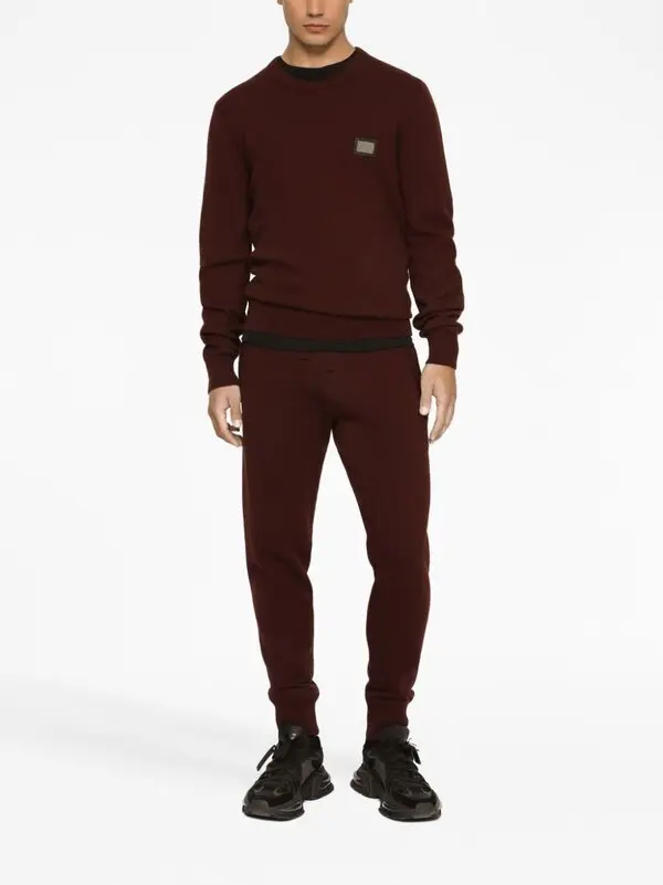 Dolce & Gabbana Logo-plaque Wool Jumper