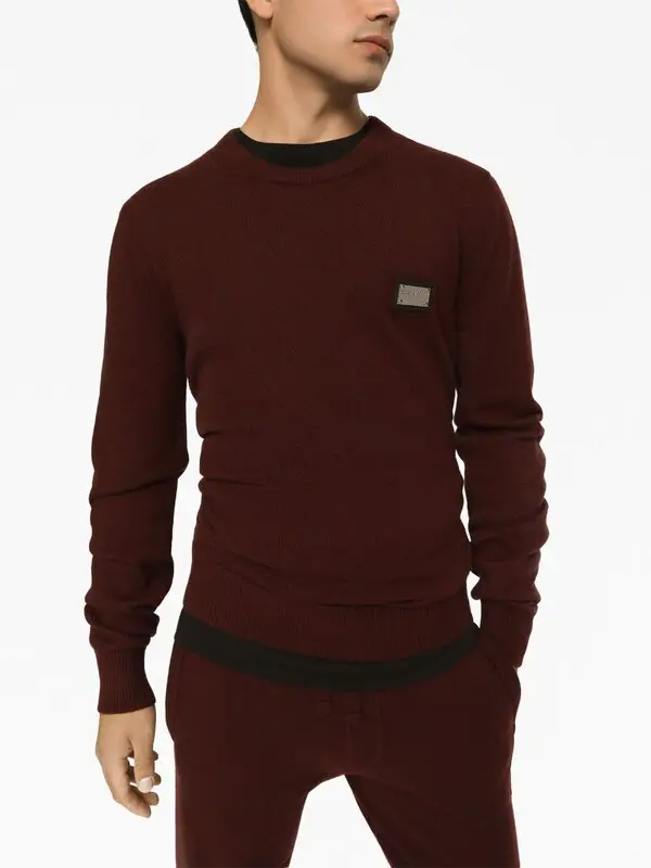 Dolce & Gabbana Logo-plaque Wool Jumper