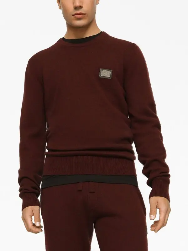 Dolce & Gabbana Logo-plaque Wool Jumper