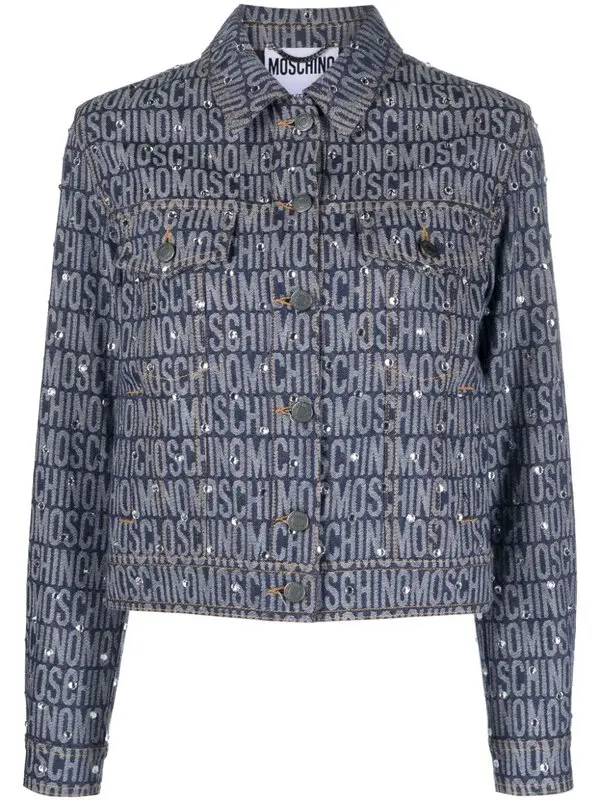 Moschino Monogram-print Denim Trucker Jacket