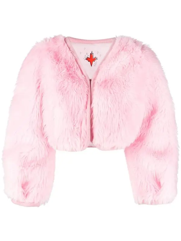 Dsquared2 Faux Fur Cropped Jacket