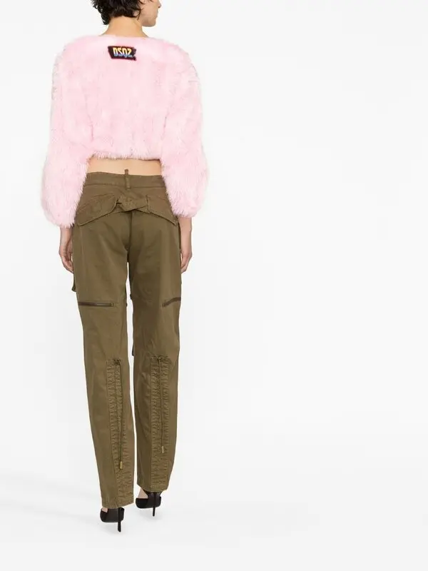 Dsquared2 Faux Fur Cropped Jacket
