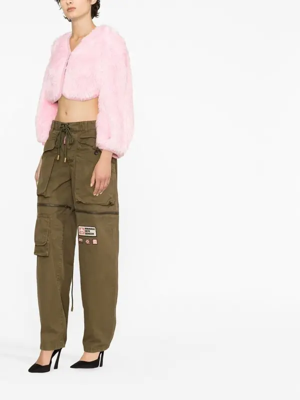 Dsquared2 Faux Fur Cropped Jacket