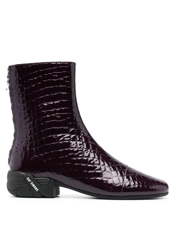 Raf Simons Solaris Mock-croc Ankle Boots