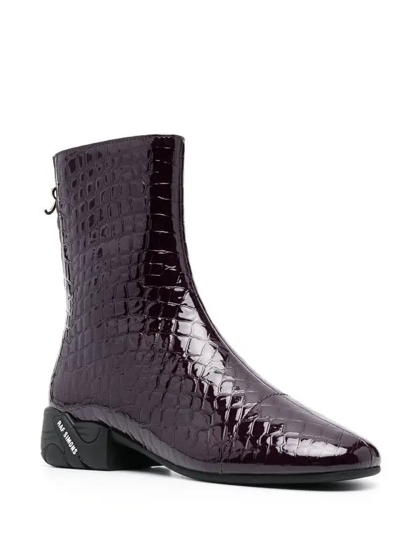 Raf Simons Solaris Mock-croc Ankle Boots