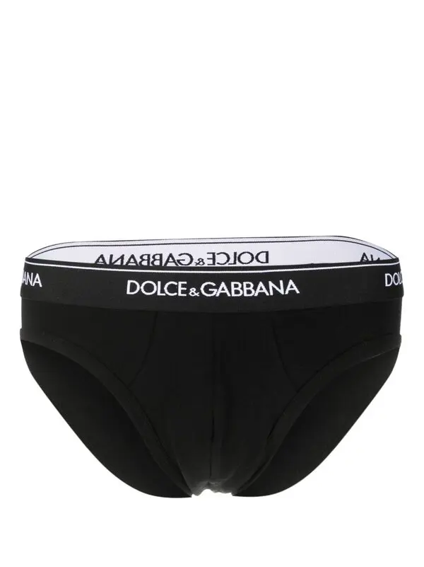Dolce & Gabbana Logo-waistband Brief - Black