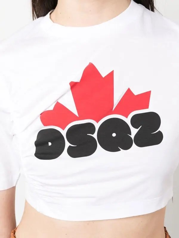 Dsquared2 Dsq2- Print Cropped T-shirt