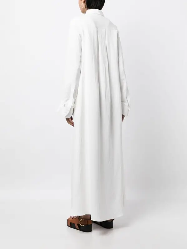 TWP Long-sleeve Maxi Shirt Dress - White