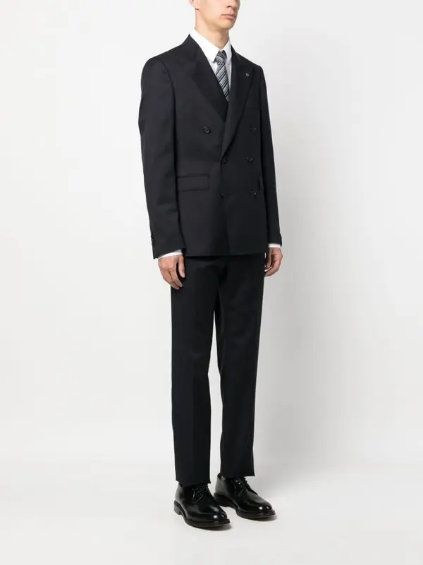 Tagliatore Brooch-detail Double-breasted Suit