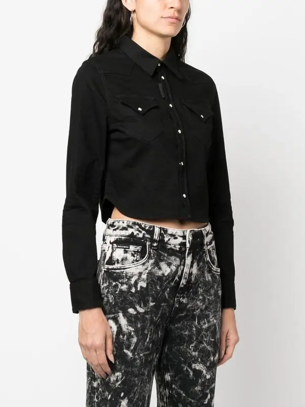 Dsquared2 Cropped Denim Shirt