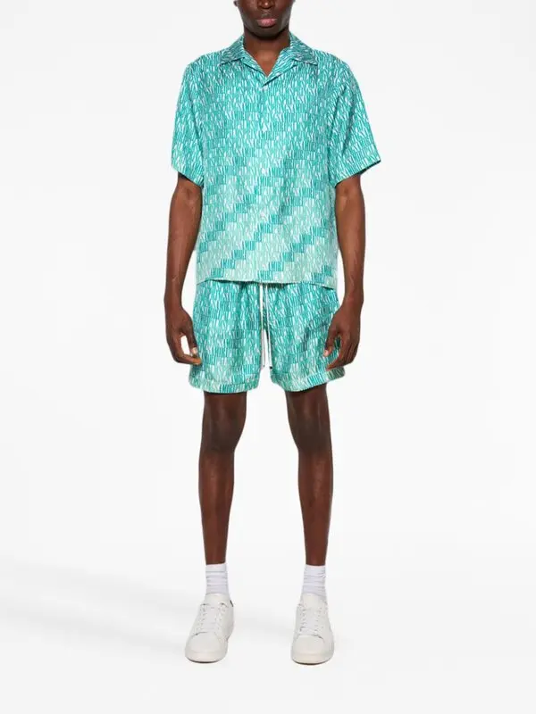 Amiri X Palm Logo-print Deck Shorts