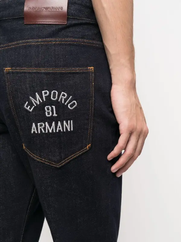 Emporio Armani Dark Wash Straight Leg Jeans