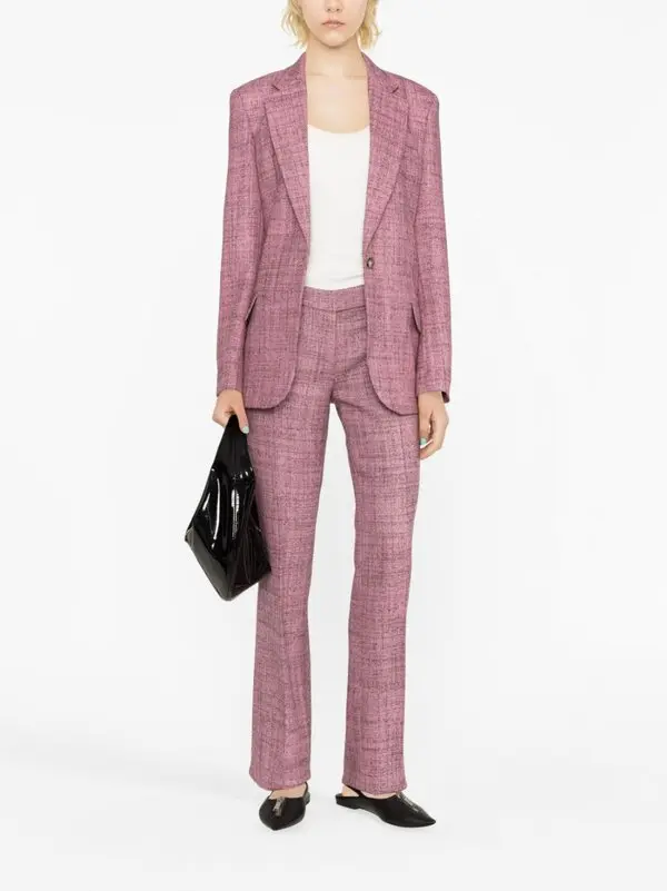 Stella McCartney Mélange-effect Wool Trousers