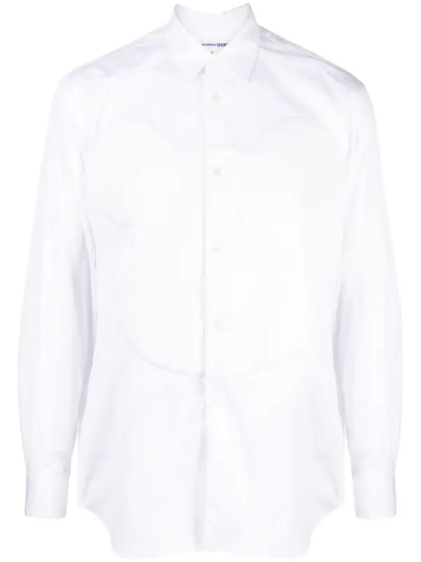 Comme Des Garçons X Be@rbrick Long-sleeve Cotton Shirt