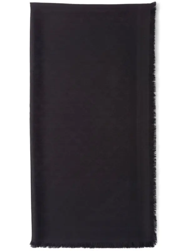 Prada Symbole Logo-jacquard Scarf - Black