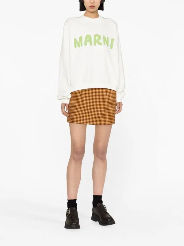 Marni Check Pattern Miniskirt