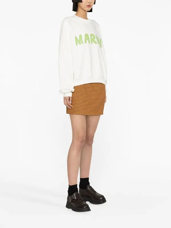 Marni Check Pattern Miniskirt