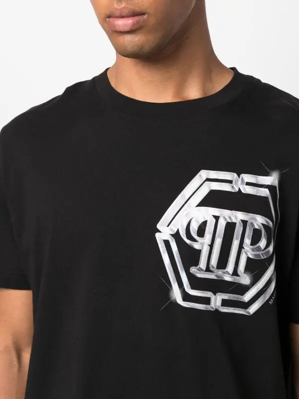 Philipp Plein Logo-print Cotton T-shirt - Black