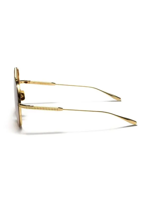 Valentino Garavani Rockstud Pilot-frame Sunglasses - Gold