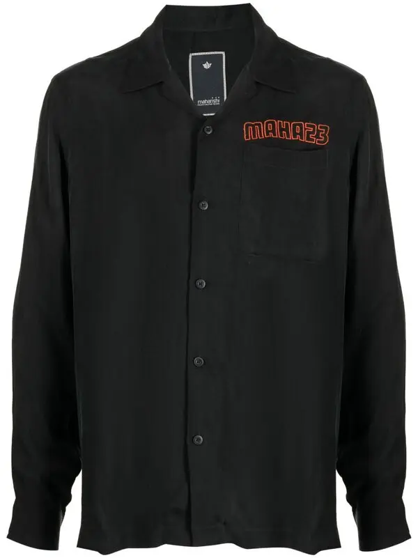 MAHARISHI Year Of The Rabbit-embroidered Shirt - Black