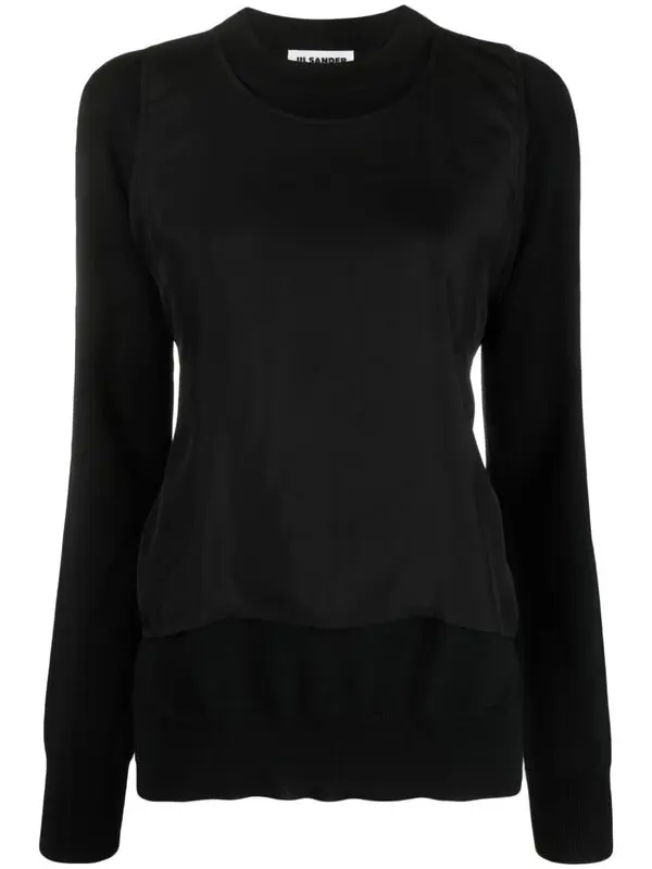 JIL SANDER Layered-design Wool Jumper