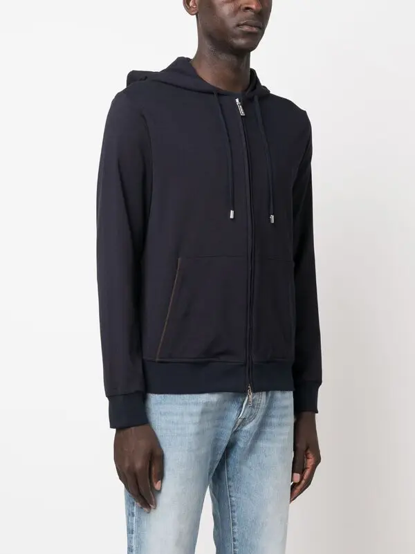 MOORER Drawstring Zip-up Hoodie