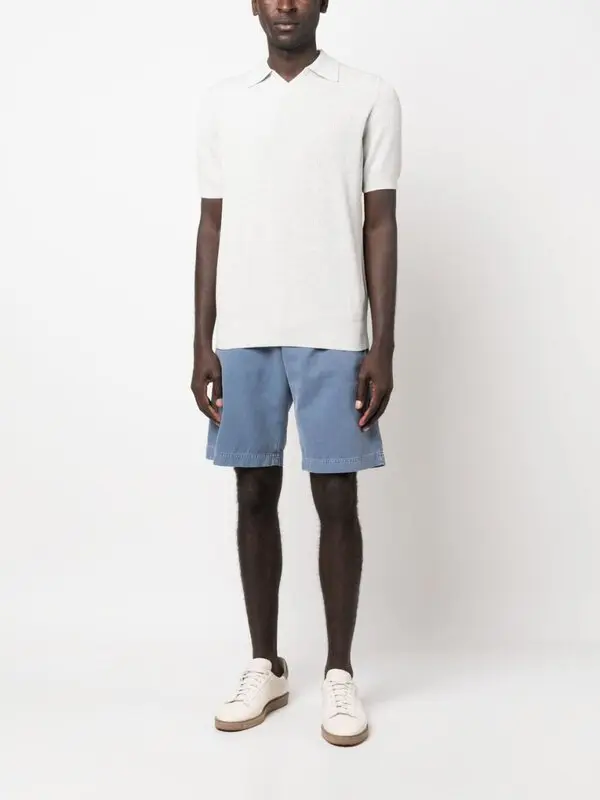 Brunello Cucinelli Ribbed-knit T-shirt - Grey