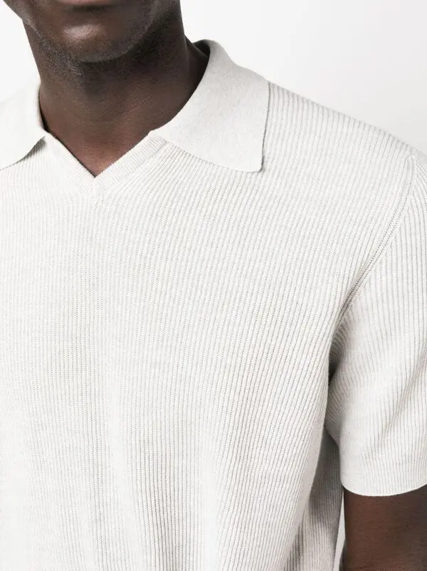 Brunello Cucinelli Ribbed-knit T-shirt - Grey