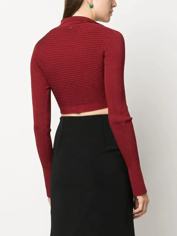 Patrizia Pepe Scoop-neck Cropped Top
