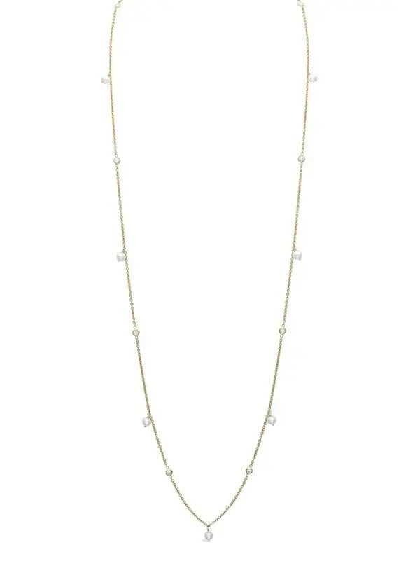 PRAGNELL 18kt Yellow Diamond And Pearl Sundance Necklace - Gold