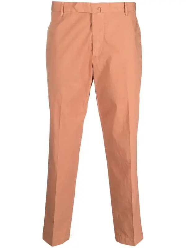 DELL'OGLIO Slim-cut Chino Trousers - Pink