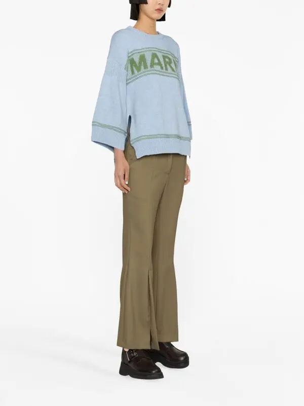 Marni Intarsia-logo Virgin Wool Sweater