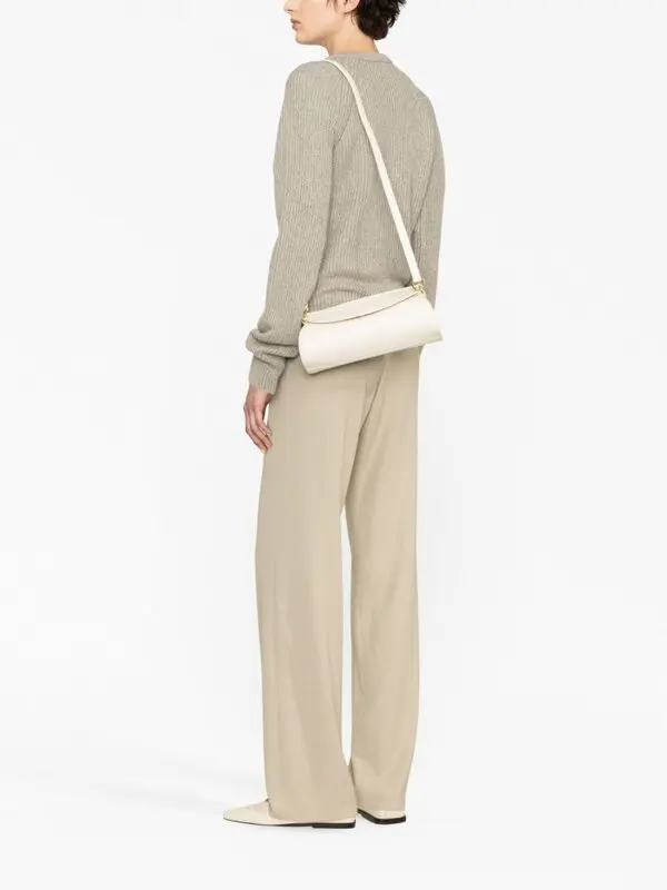 JIL SANDER Small Cannolo Shoulder Bag - White