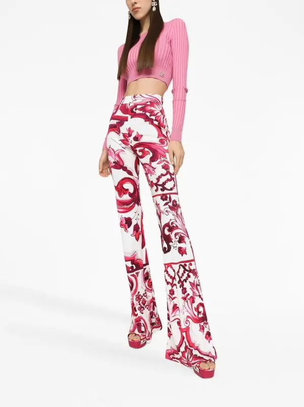 Dolce & Gabbana Dg-plaque Cropped Top