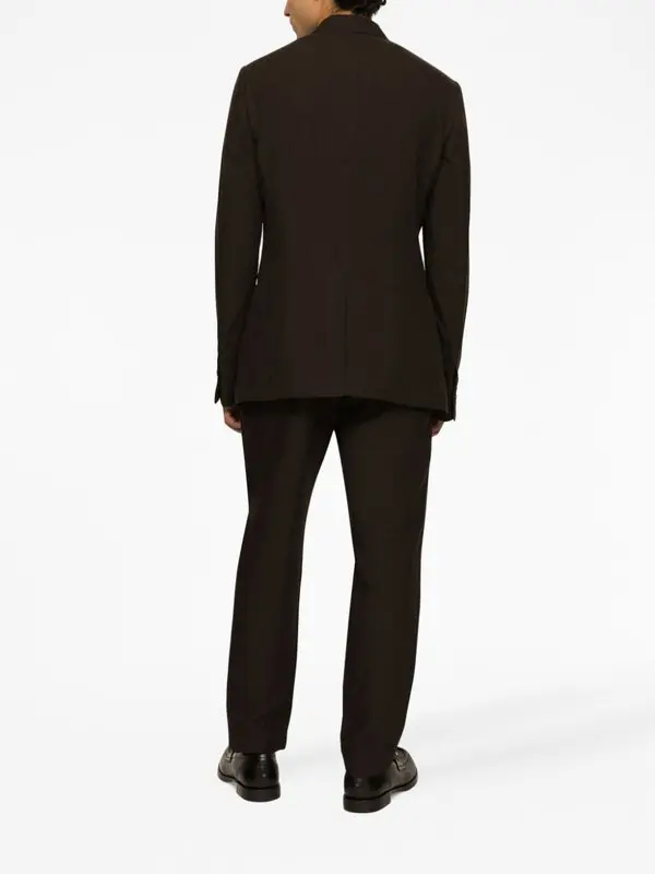 Dolce & Gabbana Double-breasted Linen Blazer - Brown