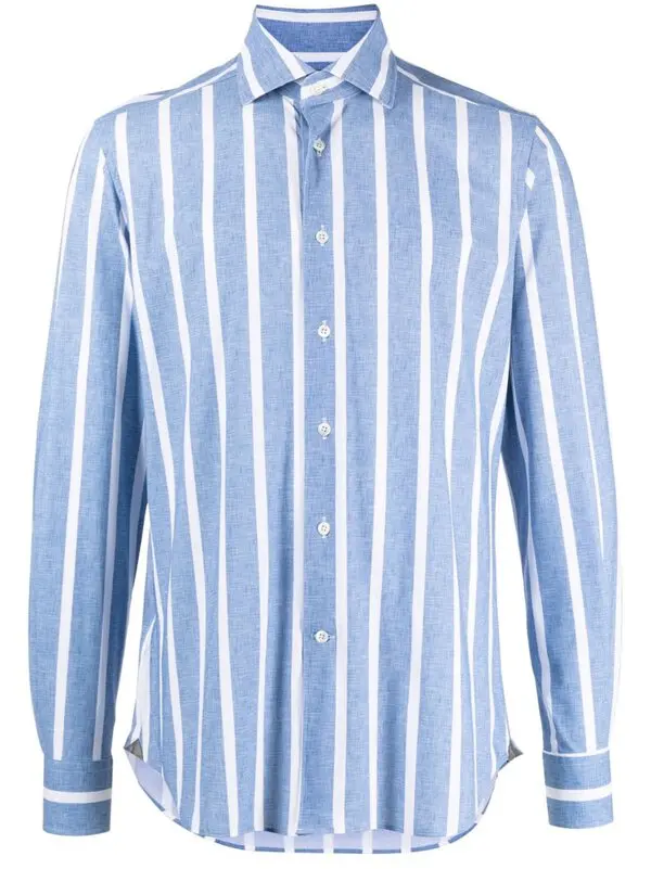 Corneliani Stripe-print Buttoned Shirt
