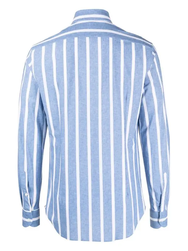 Corneliani Stripe-print Buttoned Shirt