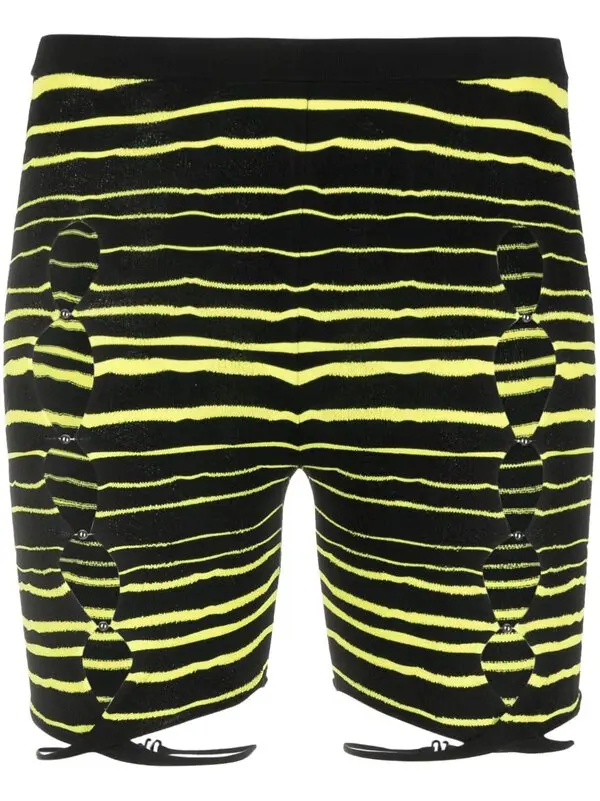 RUI Striped Cut-out Shorts