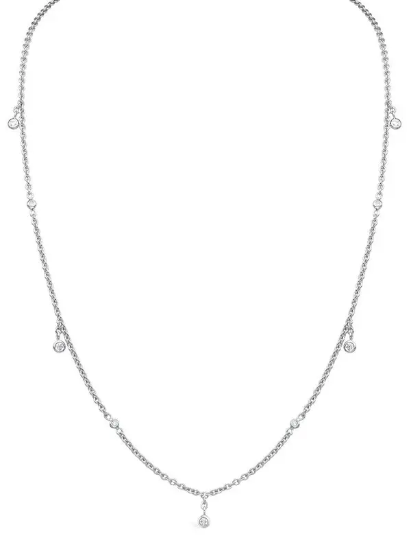 PRAGNELL 18kt White Gold Diamond Charm Necklace - Silver