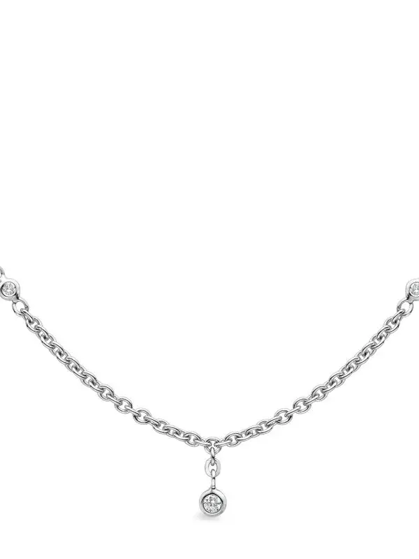 PRAGNELL 18kt White Gold Diamond Charm Necklace