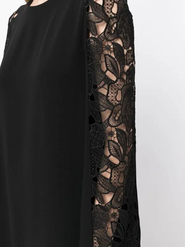Paule Ka Lace Detail Minidress In Black - 57% Off | Editorialist