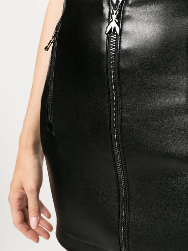 Patrizia Pepe Patent Zip-up Miniskirt