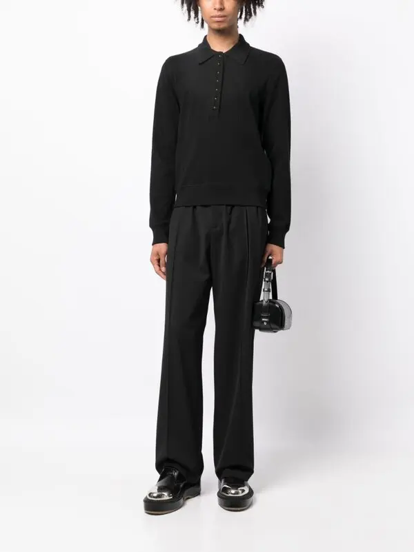 Namacheko Samira Ribbed-Knit Polo Shirt In Black - 48% Off