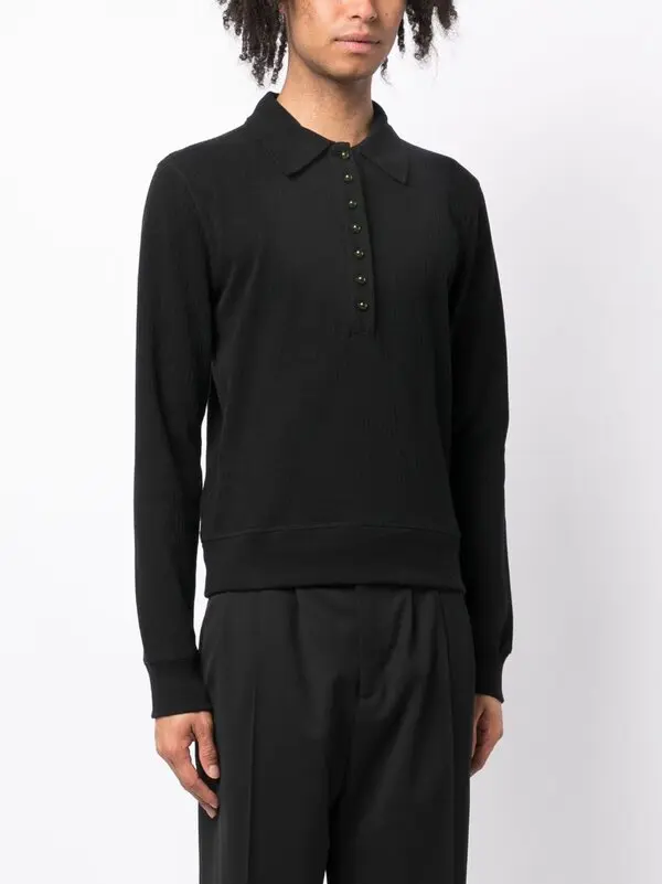 Namacheko Samira Ribbed-Knit Polo Shirt In Black - 48% Off