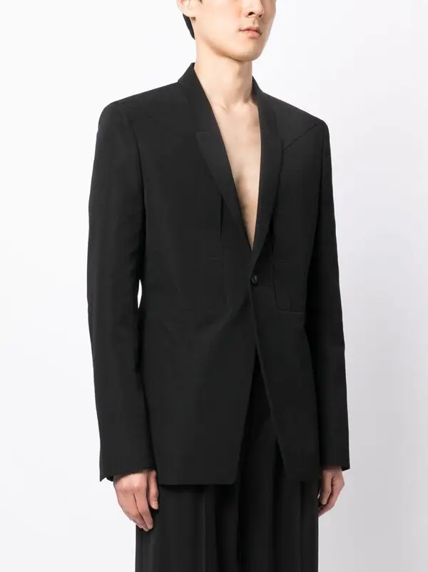 Rick Owens Seam-detail Single-breasted Blazer